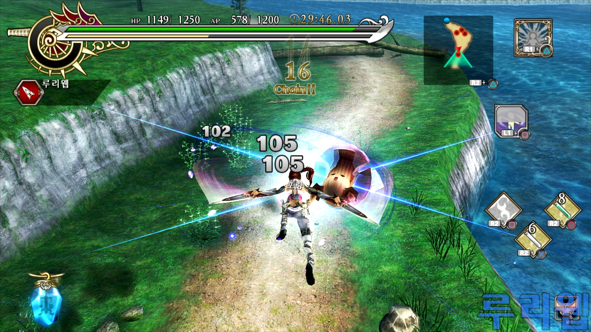 PS3용 '라그나로크 오디세이 에이스' 한글판 플레이 동영상