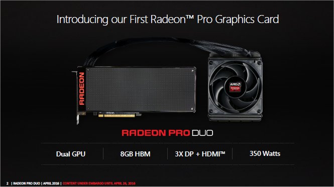 AMD, VR 플랫폼 '라데온 프로 듀오' 출시