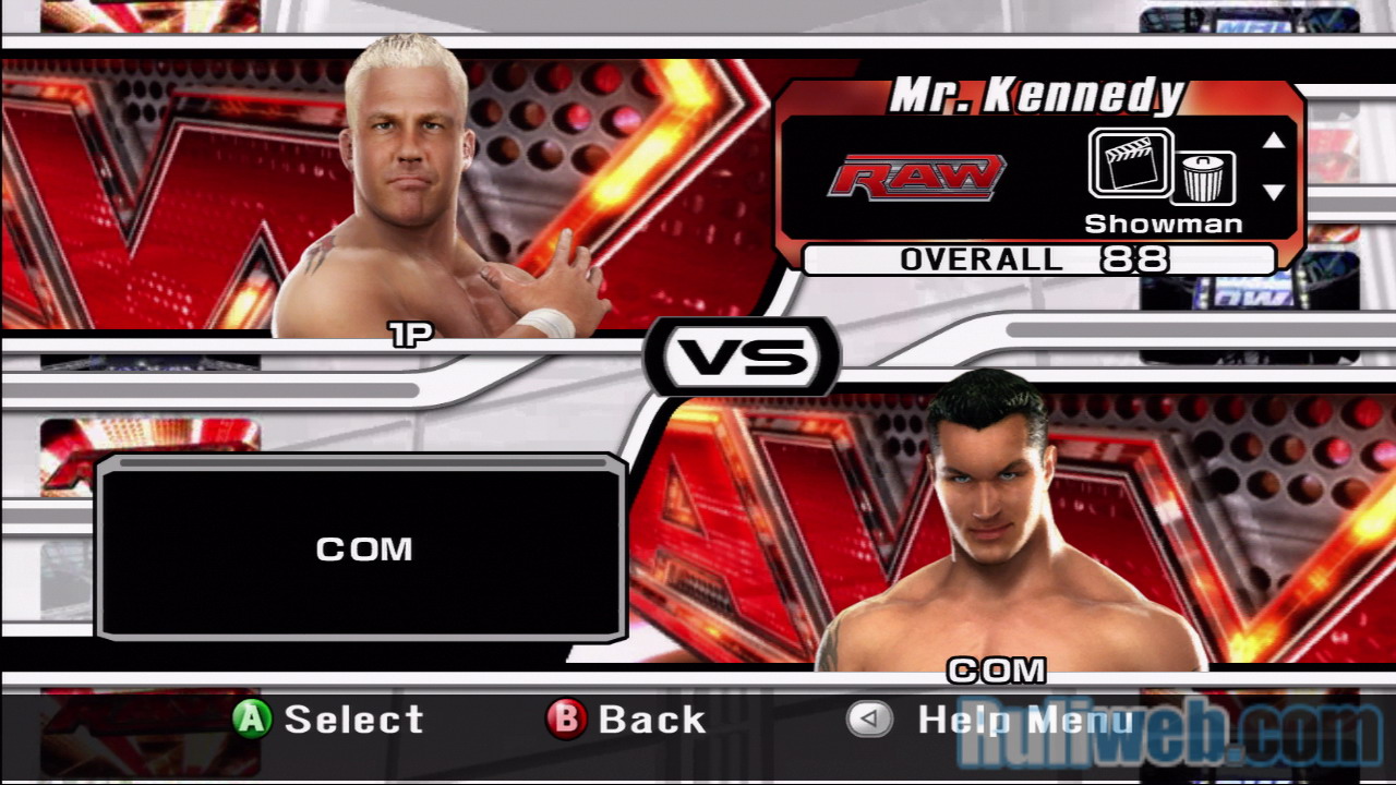 'WWE 스맥 대 로우 08' 플레이 동영상